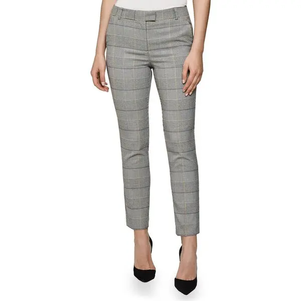 REISS Deborah Glen Check Ankle Trousers