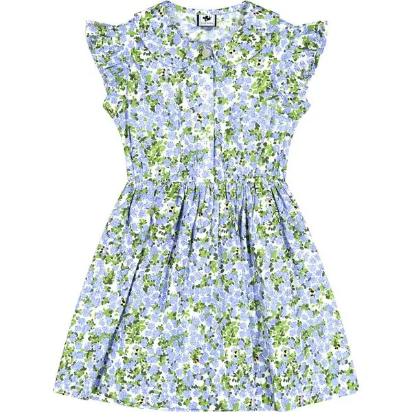 Busy Bees Juniper Shirtdress - Blue Hydrangea