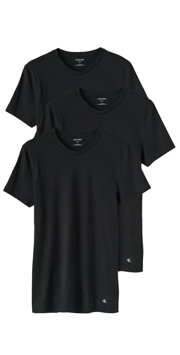 Calvin Klein Cotton Classic 3-pack Crewneck T-shirt - Black