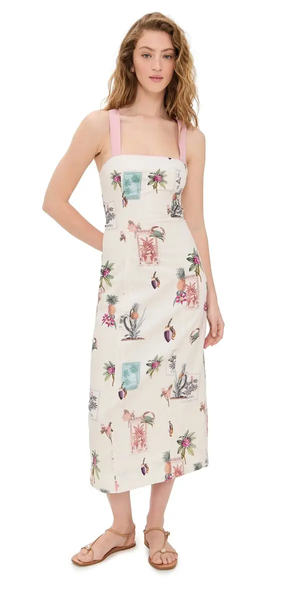 KIVARI Tie Back Midi Dress