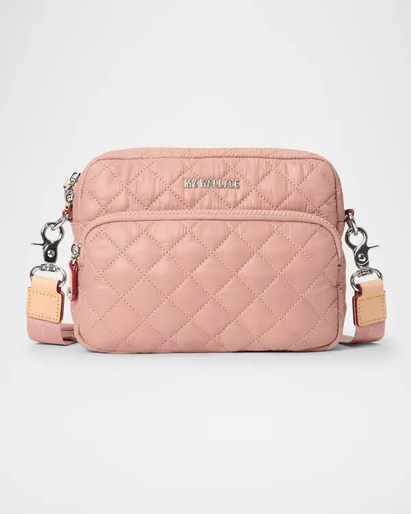 Mz Wallace Metro Small Quilted Camera Crossbody Bag - Dusty Rose