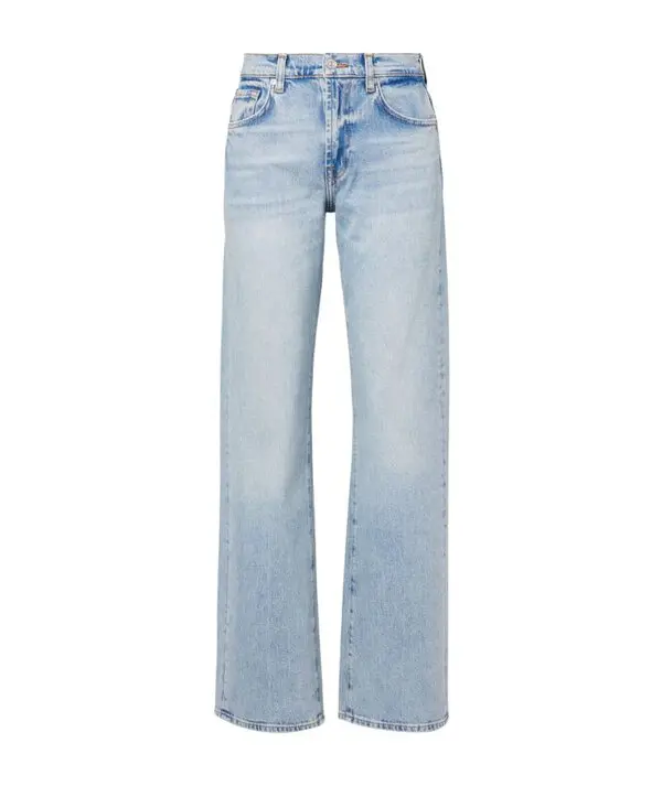 7 For All Mankind Tess High-rise Straight Jeans - Blue