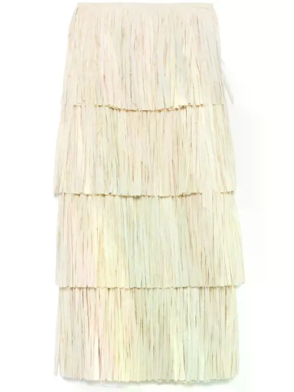 Nanushka Fringed Midi Skirt