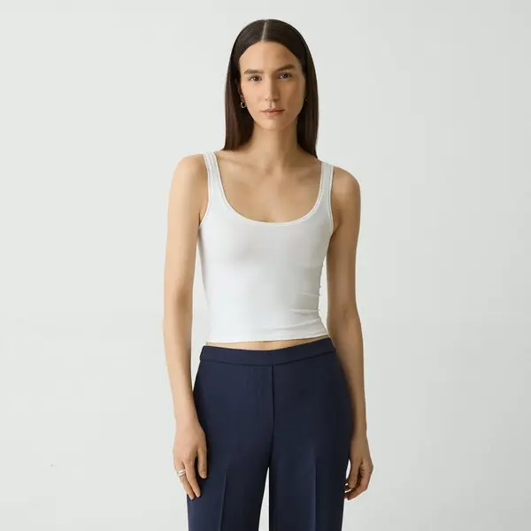 Theory Cropped Tank Top - White