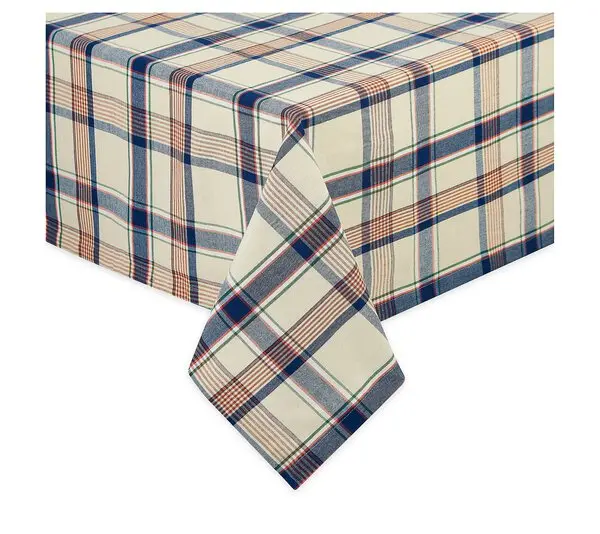 DESIGN IMPORTS Lake House Plaid Tablecloth 6 0 X 84
