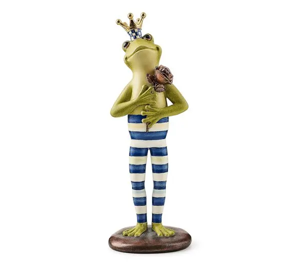 MACKENZIE-CHILDS Exclusive Royal Check Fergal The Frog Decor