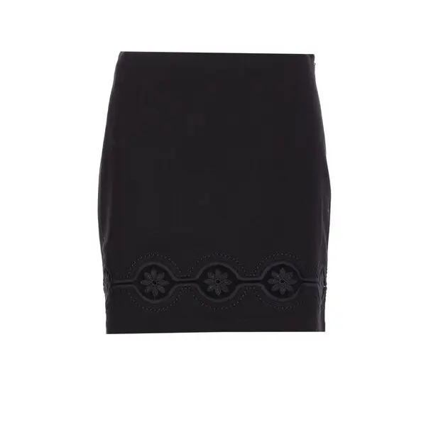 TWINSET Mini Skirt With Embroidered Hem