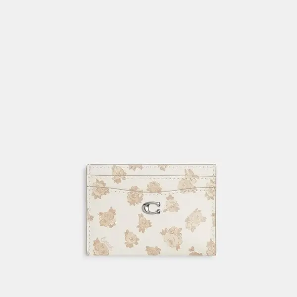 Coach Essential Card Case With Floral Print