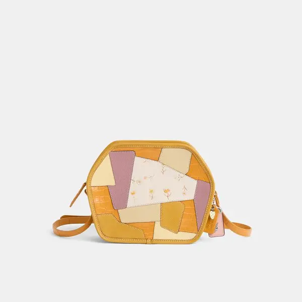 Coach Upcrafted Zip Geometric Pouch In Alligator