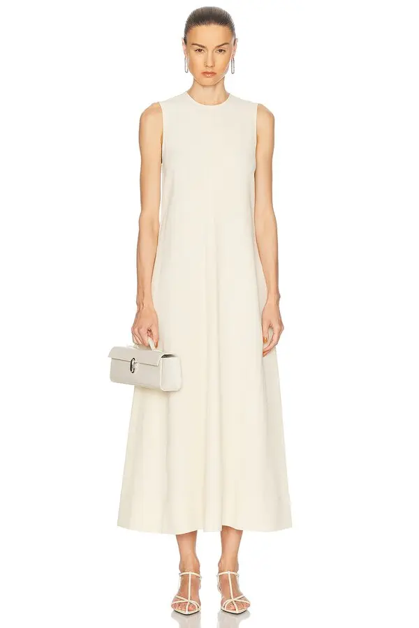 TOTÊME Woven Stripe Dress - Ecru
