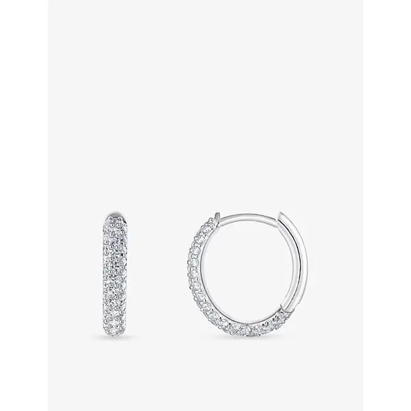 THOMAS SABO 925 Sterling Silver And Cubic Zirconia Hoop Earrings