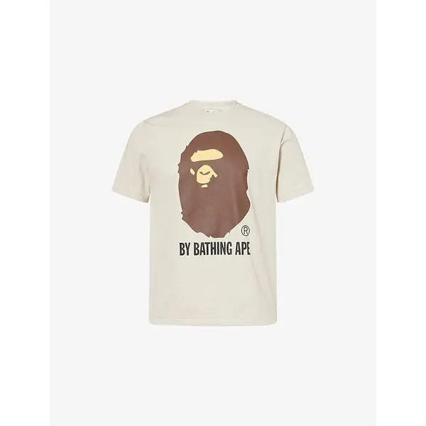 A BATHING APE Bape Bathing Ape Logo-print Cotton T-shirt Xxl