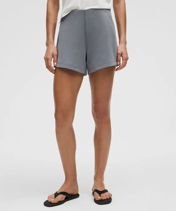 Lululemon Softstreme Kick-flare Mid-rise Short - Solar Grey
