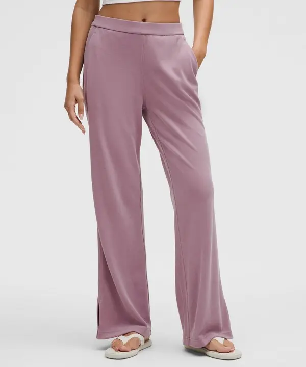 Lululemon Softstreme High-rise Wide-leg Pique Pant - Lavender Lux
