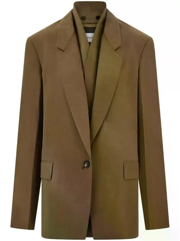 FERRAGAMO Single-breasted Blazer - Brown