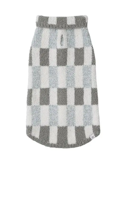 Barefoot Dreams Cozychic Tile Check Pet Sweater - Eucalyptus Multi