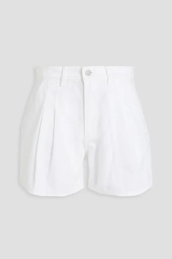 Veronica Beard Simpson Pleated Denim Shorts