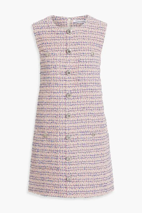 Veronica Beard Laurel Cotton-blend Tweed Mini Dress - Multicolor