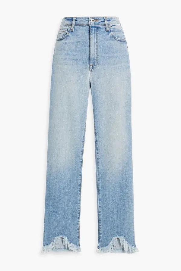 Simkhai River Frayed Straight-leg Jeans - Light Denim