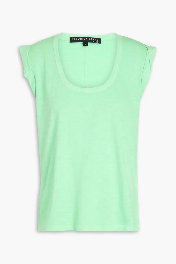 Veronica Beard Arion Slub Pima Cotton-jersey Top