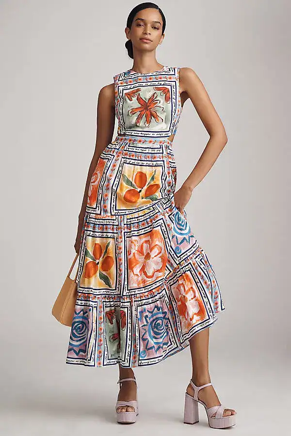 Lingua Franca Marcia Sleeveless A-Line Maxi Dress In Blue - 42% Off |  Editorialist