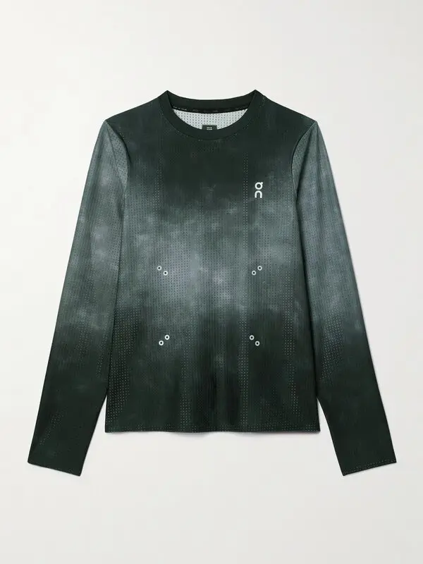 On Pace Tie-dyed Perforated Cleancloud T-shirt
