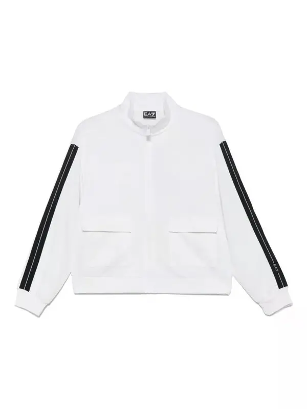 Emporio Armani Stripe-trim Sweatshirt - White