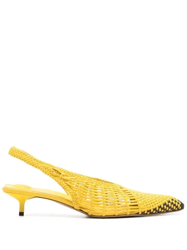 Jacquemus 30mm Les Cubisto Banane Pumps - Yellow