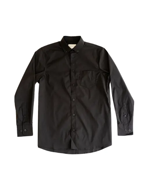 DAPPER BOI Long Sleeve Button-up - Slate Black