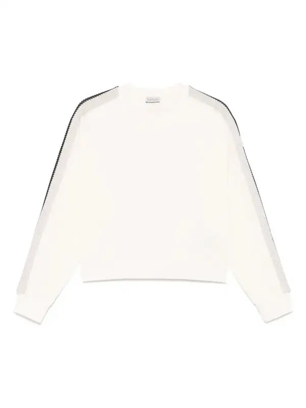 Moncler Knitted-trim Sweatshirt - Neutrals