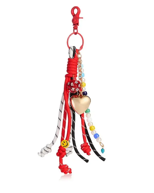 Aqua Heart Beaded Bag Charm Exclusive