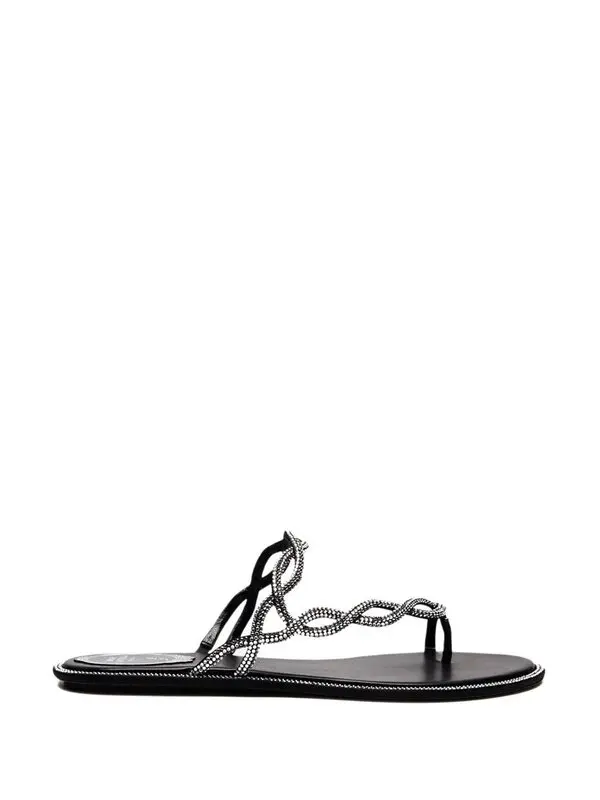 Rene Caovilla Sandalwood Flat Braid Sandals