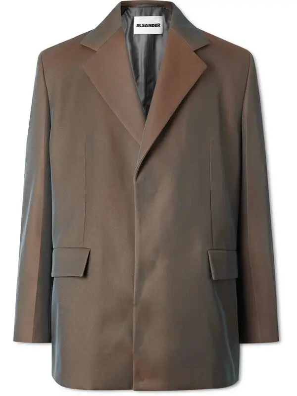 JIL SANDER Virgin Wool-blend Drill Blazer