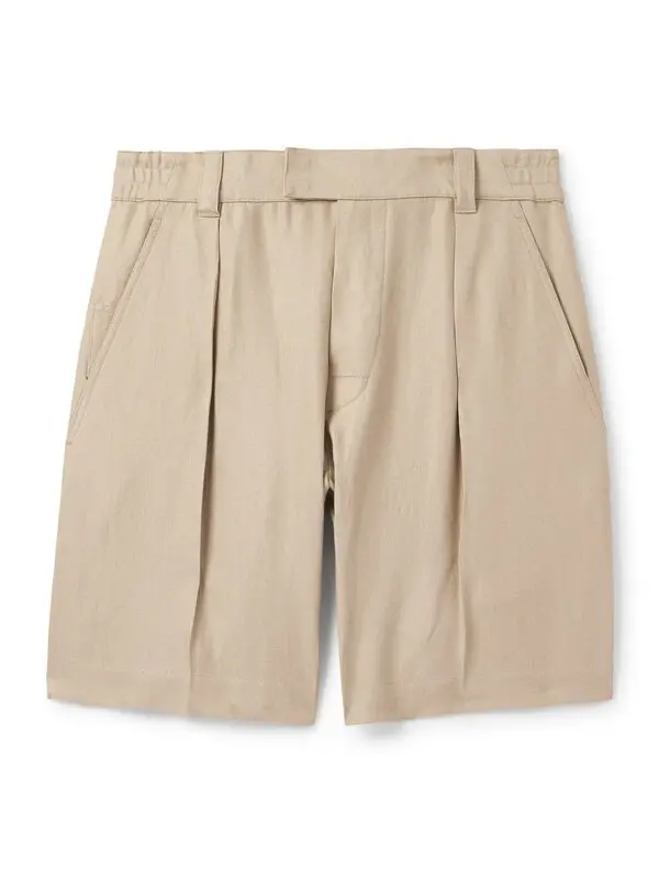 Loro Piana Reinga Wide-leg Bermuda Shorts - Neutrals