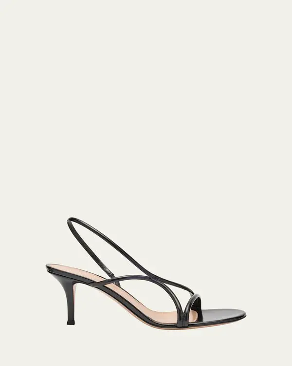 GIANVITO ROSSI Shiny Nappa Slingback Sandals