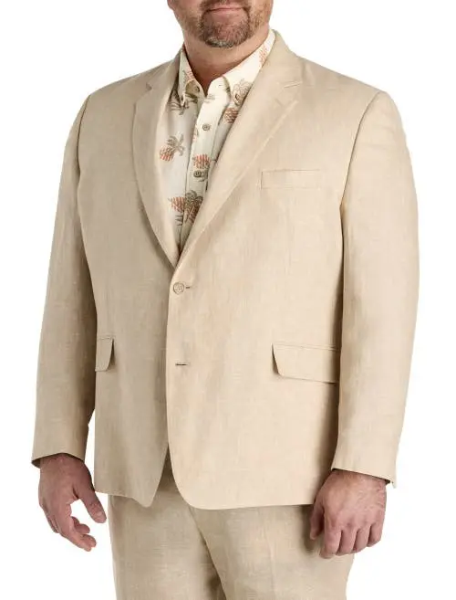TALLIA Big & Tall Linen Suit Jacket