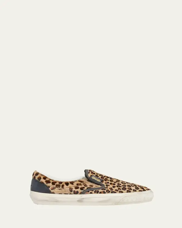 Golden Goose Vce Cheetah-print Slip-on Sneakers