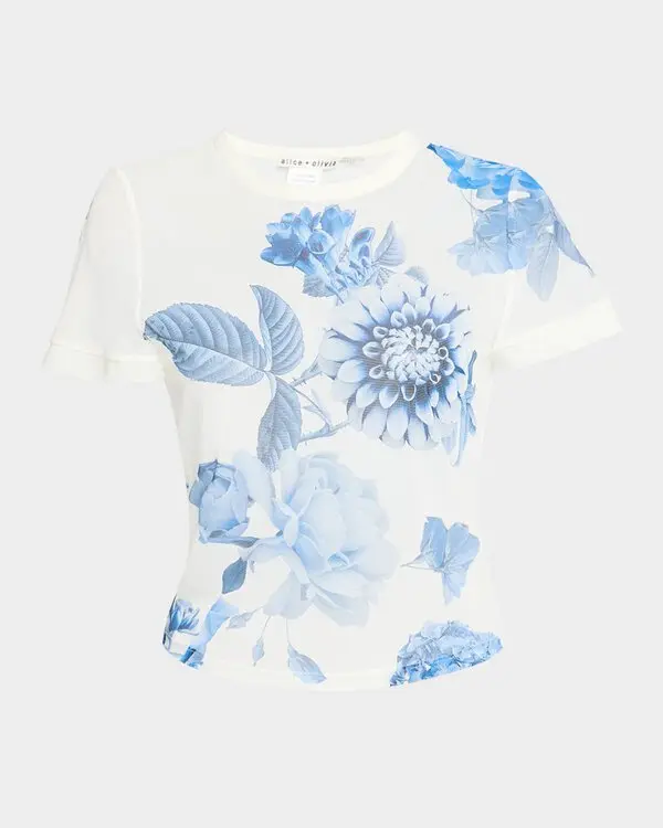 Alice + Olivia Tess Crewneck Tee