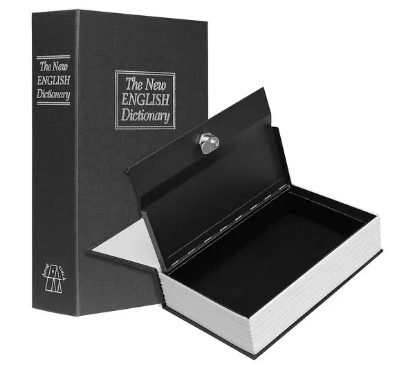 BARSKA Dictionary Book Lock Box With Key Lock