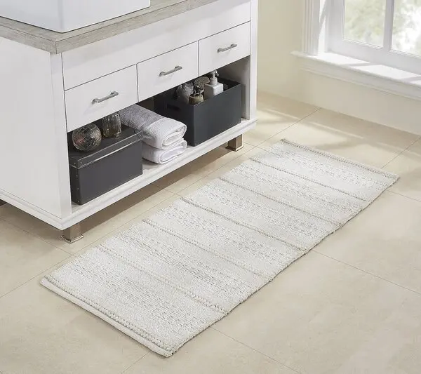 Tahari Home Asalia Micro Chenille Bath Runner