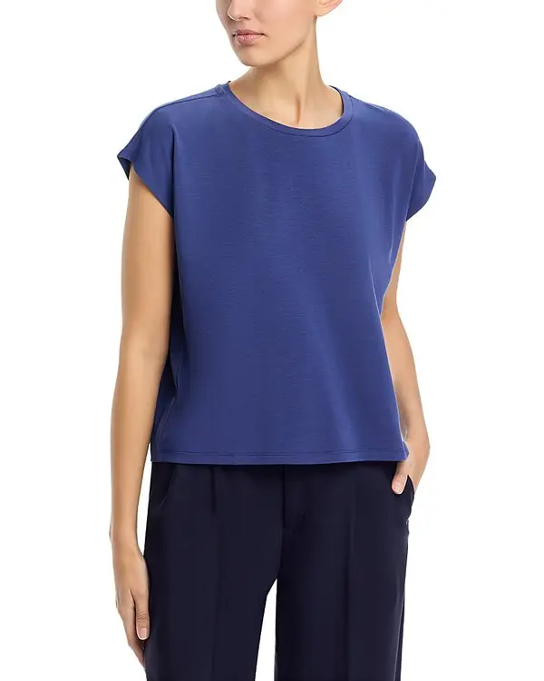 Eileen Fisher Fine Stretch Jersey Knit Boxy Tee