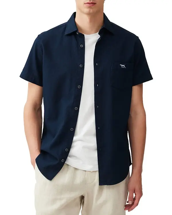 Rodd & Gunn Airtex Short Sleeve Slim Fit Shirt - Ink