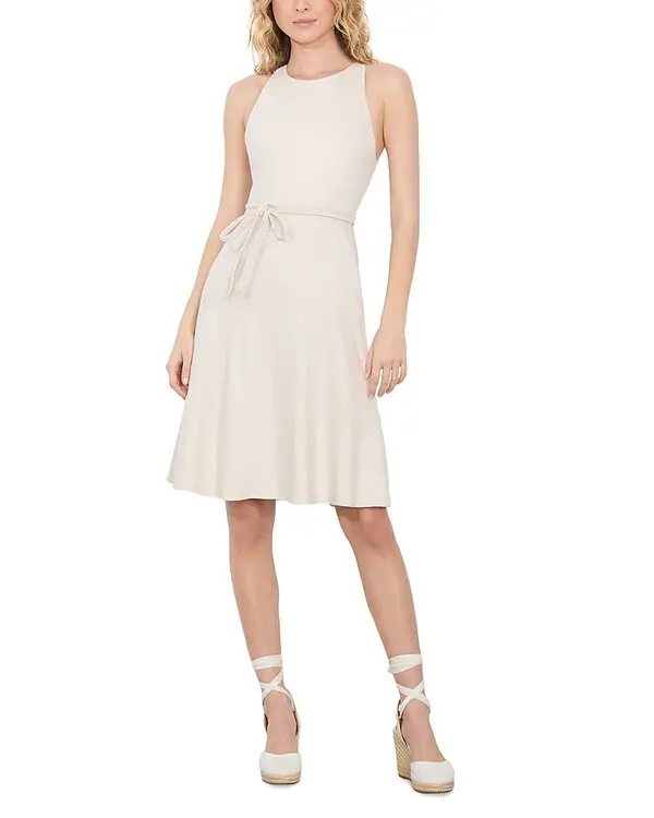 Alice + Olivia Leandra Belted Dress - Oatmeal