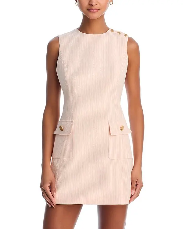 FRAME The Seersucker Mini Dress - Azalea Mul