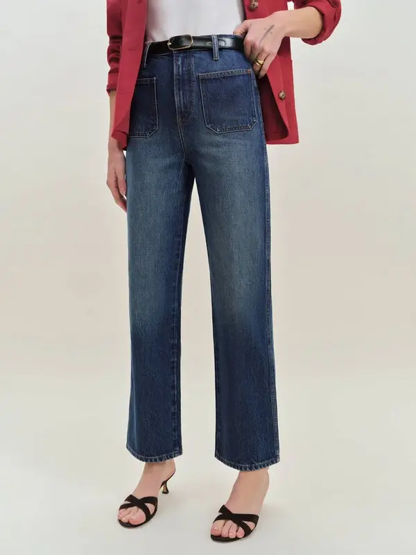 REFORMATION Alyssa High-rise Wide-leg Cropped Jeans - Mellusine
