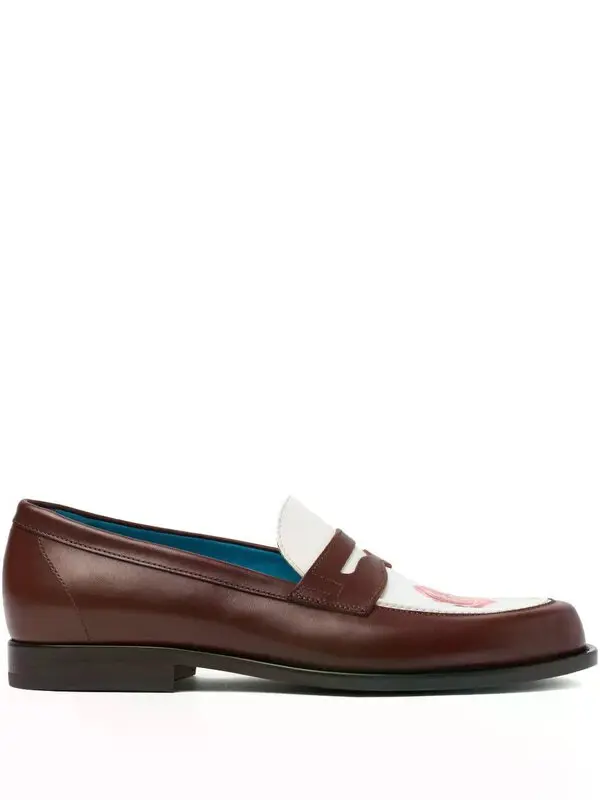 SCAROSSO Leather Slip-on Loafers