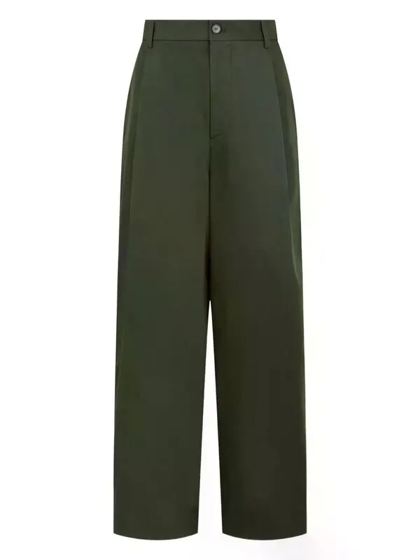 STUDIO TOMBOY Pleated Wide-leg Trousers - Green