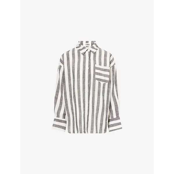 4TH & RECKLESS Oversized-fit Linen And Cotton-blend Shirt