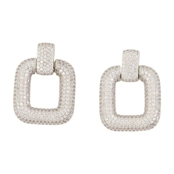 SELF-PORTRAIT Crystal Earrings - Silver