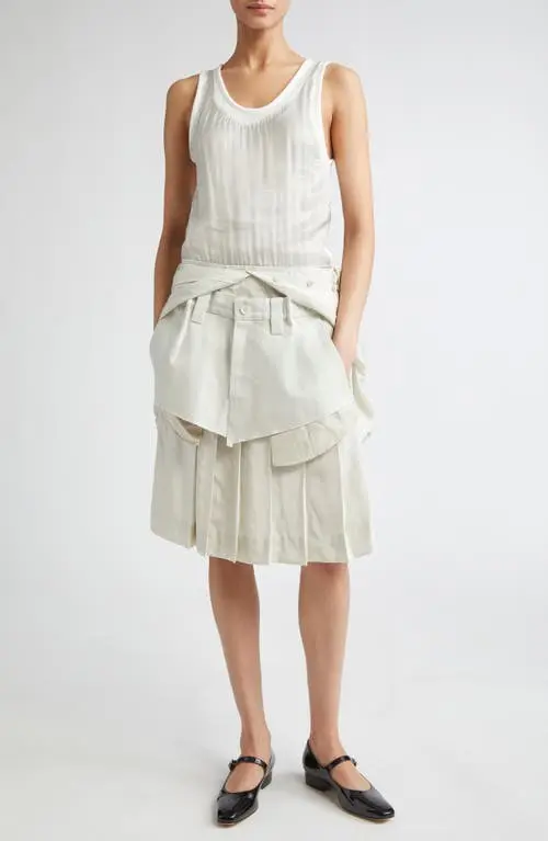 MAISON MARGIELA Deconstructed Mixed Media Midi Dress
